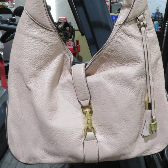 G.I.L.I. | Bags | Bogo Gili Pink Blush Pebbled Leather Hobo Handbag ...